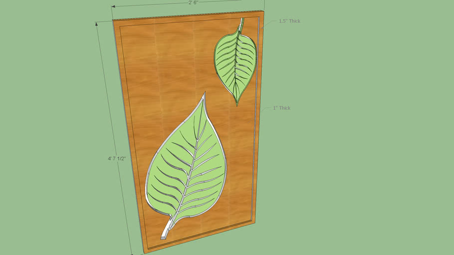 Leaf pattern light box | 3D Warehouse