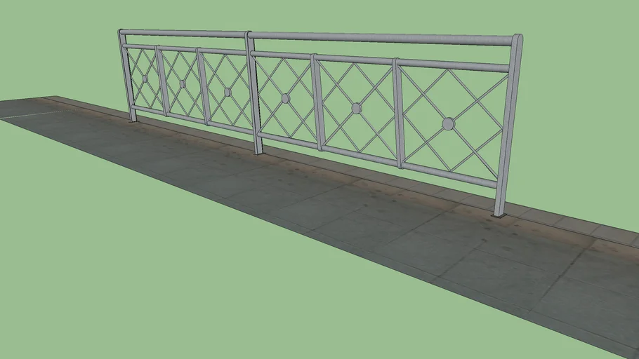 Railing of bars and metal tubes | 3D Warehouse