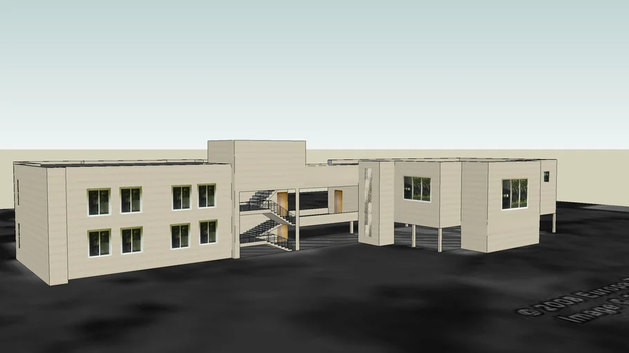 Administration Block final] | 3D Warehouse