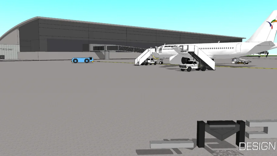 Modern Low-Cost Airport | 3D Warehouse