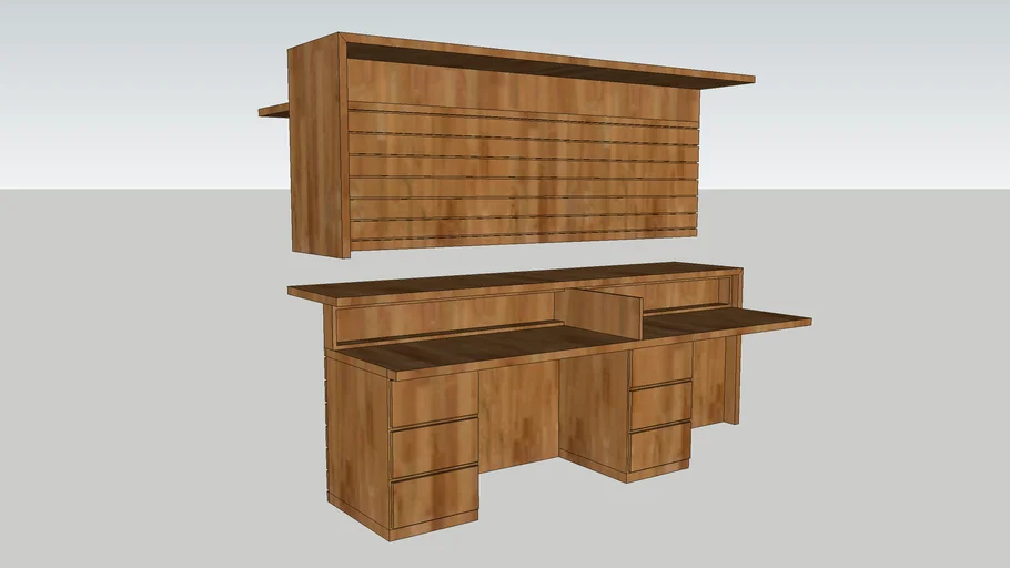 Office Table With Counter | 3D Warehouse