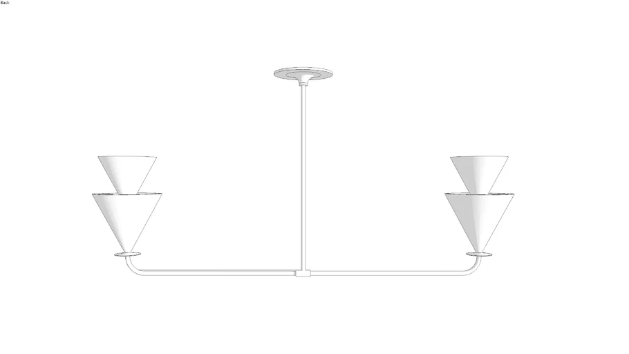 Lemieux Cornet Medium Linear Chandelier | 3D Warehouse