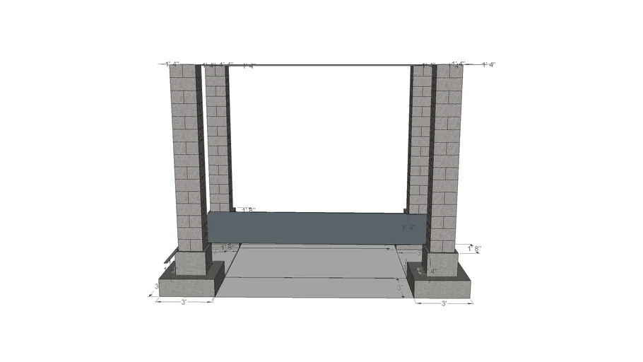 101318-CMU Footers Deka. | 3D Warehouse