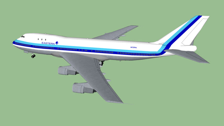 Eastern Air Lines Boeing 747-121 N737PA 1970 | 3D Warehouse
