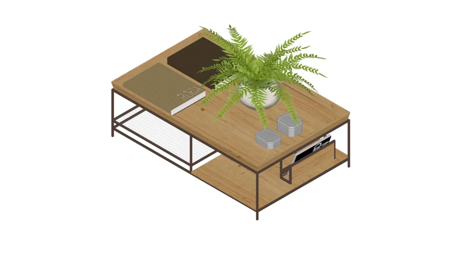 Mesa de Centro com decoração | 3D Warehouse