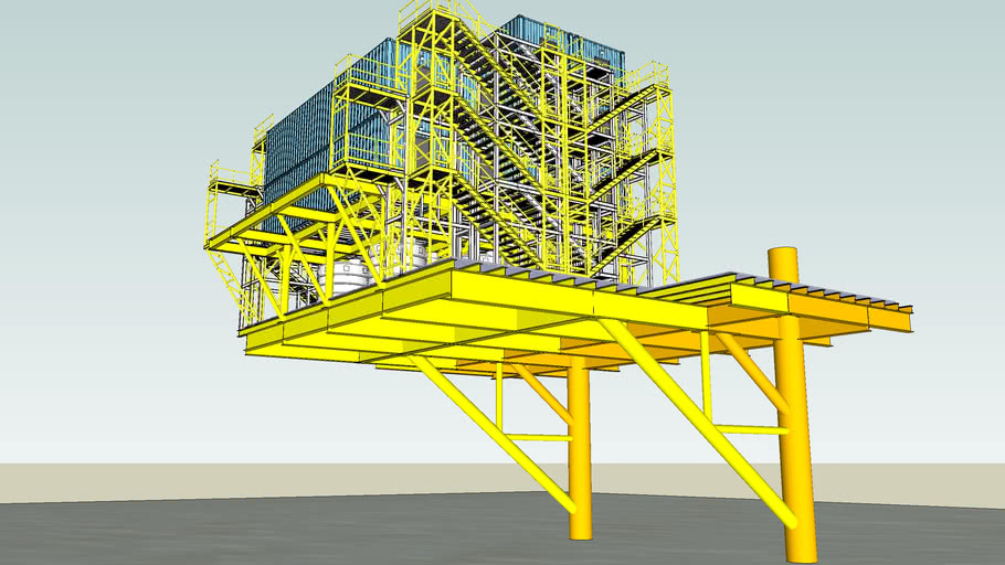 Cantilliver en Plataforma Marina | 3D Warehouse