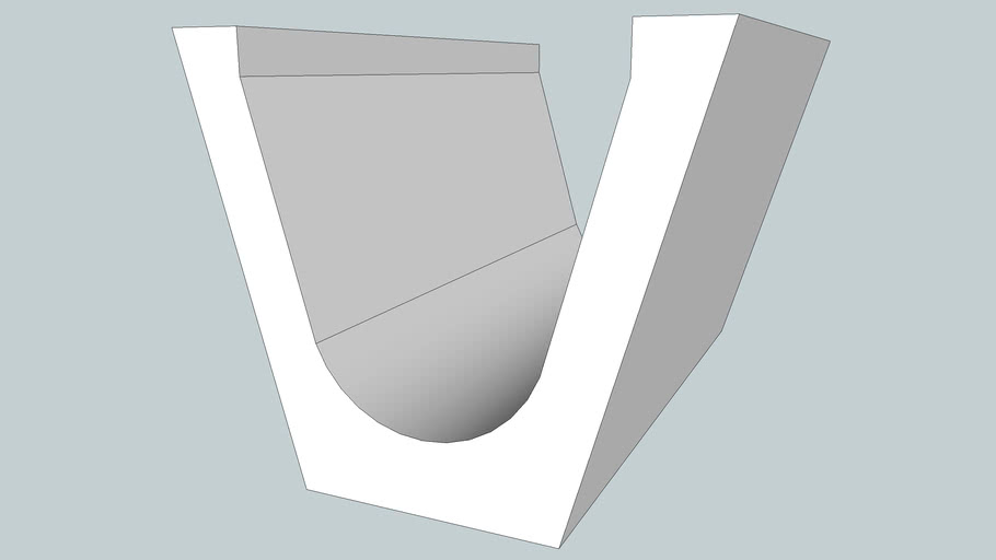 300mm v shape drain | 3D Warehouse
