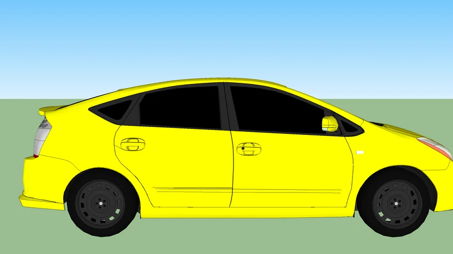 Toyota Prius with no Hubcaps Yellow | 3D Warehouse