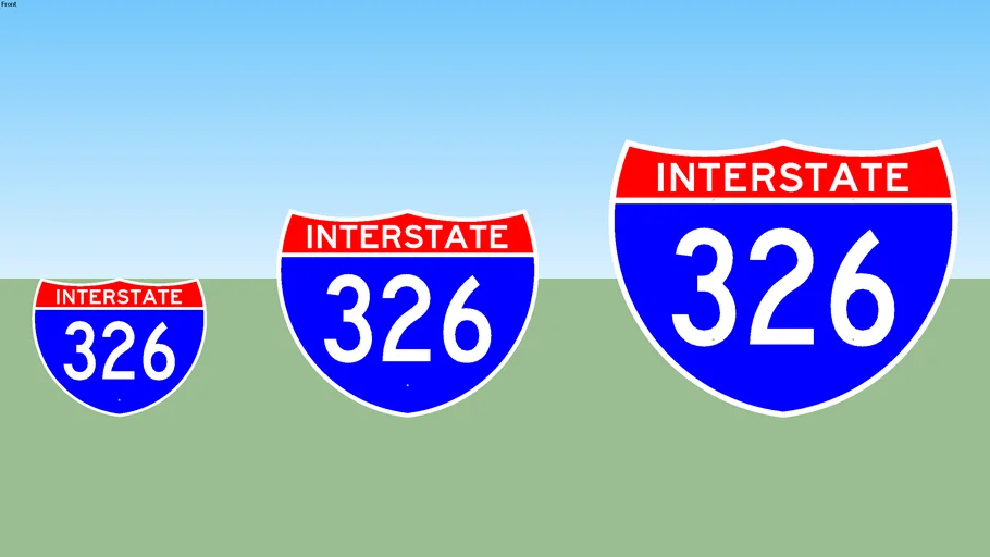 Interstate 326 Sign | 3D Warehouse