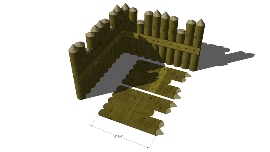 Simple Fort Wall Barrier | 3D Warehouse