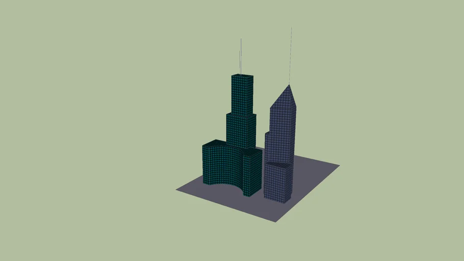Two Skyscraper | 3D Warehouse