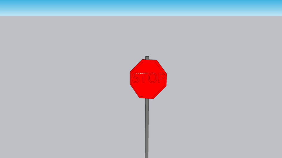 stop sign | 3D Warehouse