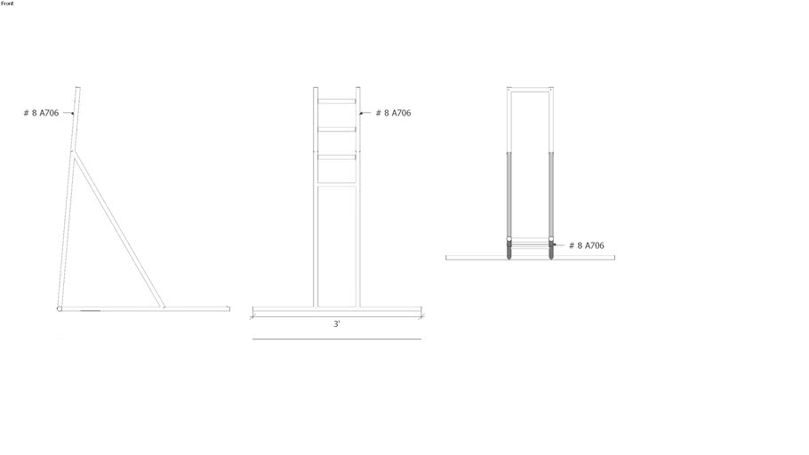 Rebar column ladder horse made with #8 rebar | 3D Warehouse