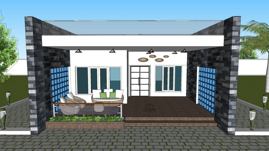 Modern home elevation | 3D Warehouse