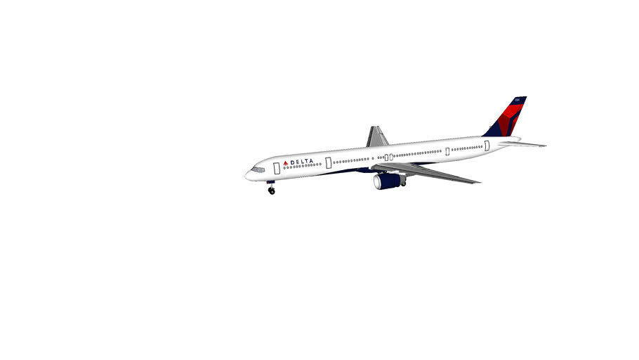 Delta 757-300 (right scale) | 3D Warehouse