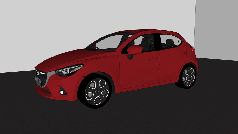 Soul Red Mazda 2 (Demio) Skyactiv 2014 | 3D Warehouse