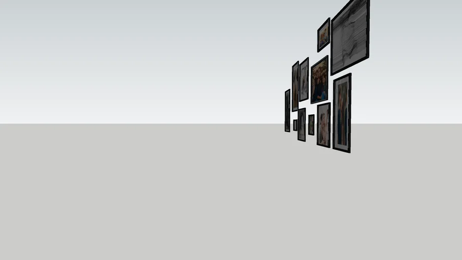 Wall frame arrangement family pics | 3D Warehouse