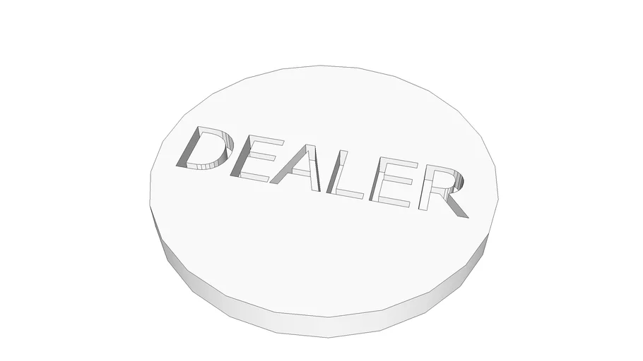 Poker Dealer button | 3D Warehouse