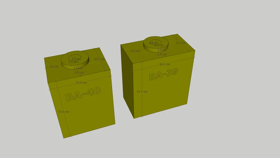 Batteries BA-40 BA-39 | 3D Warehouse