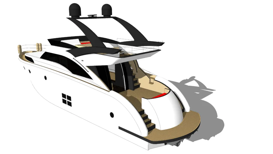 WX Yachts - 45 Ft. Motoryacht ''Domino'' High Detail! | 3D Warehouse