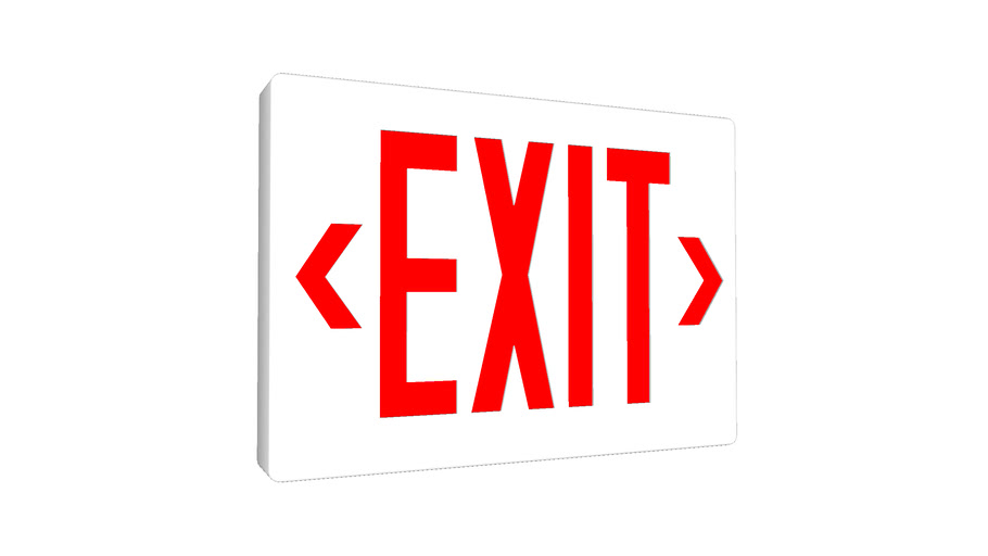 Red Exit Sign - Detailed | 3D Warehouse
