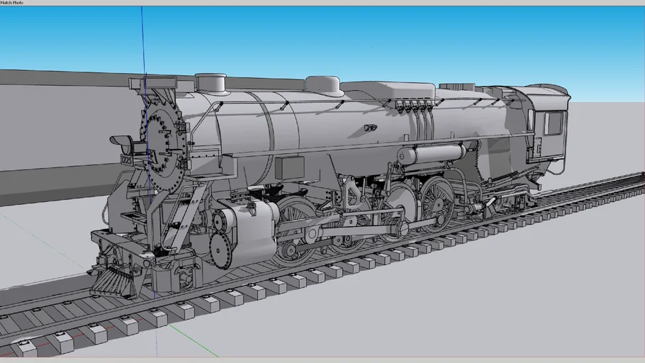 Work in progress Berkshire 2-8-4 N-1 Class locomotive | 3D Warehouse