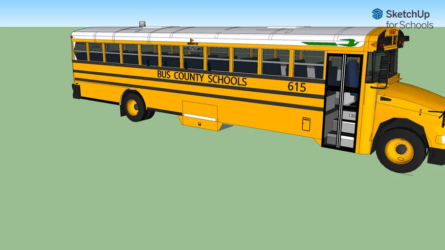 2017 Bluebird Vision Propane Bus 615 | 3D Warehouse
