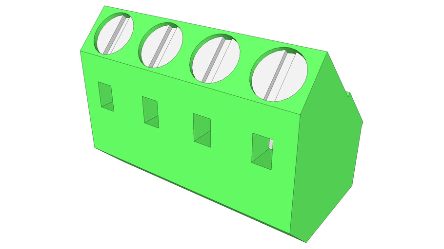 Terminal Block, circuit board, 4 wire | 3D Warehouse