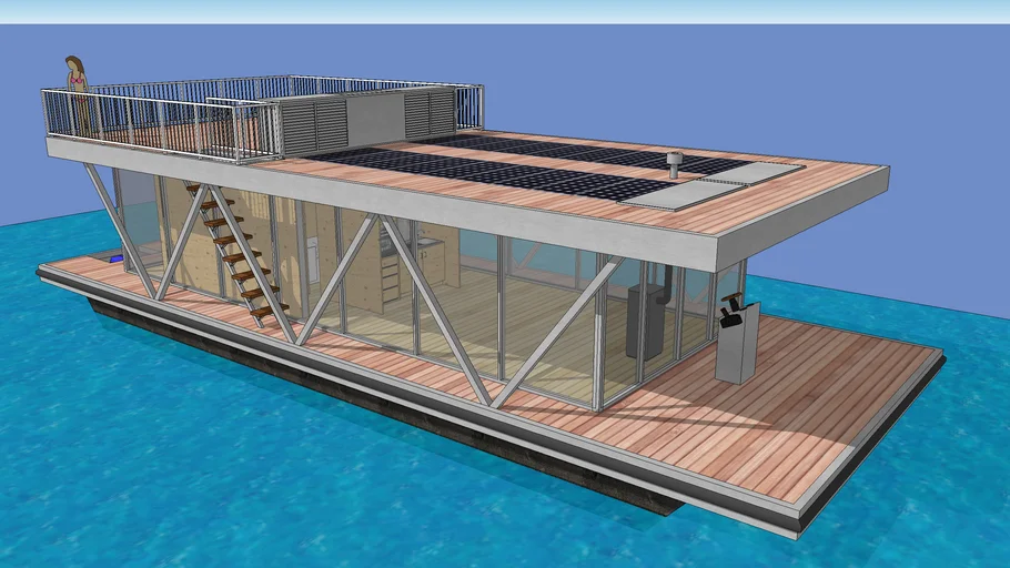 FLOATWING FW-14 Houseboat | 3D Warehouse