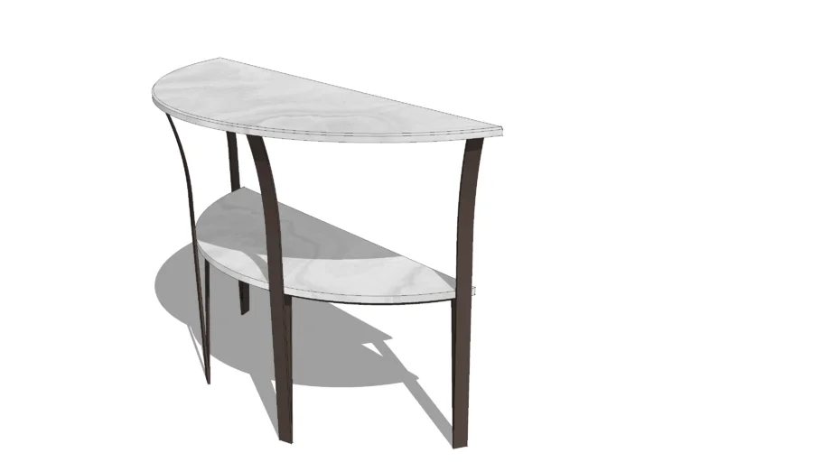 Curved Front Console Table | 3D Warehouse