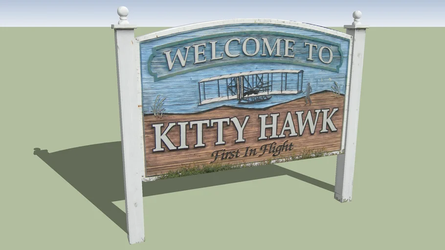 Welcome Sign Kitty Hawk, North Carolina | 3D Warehouse