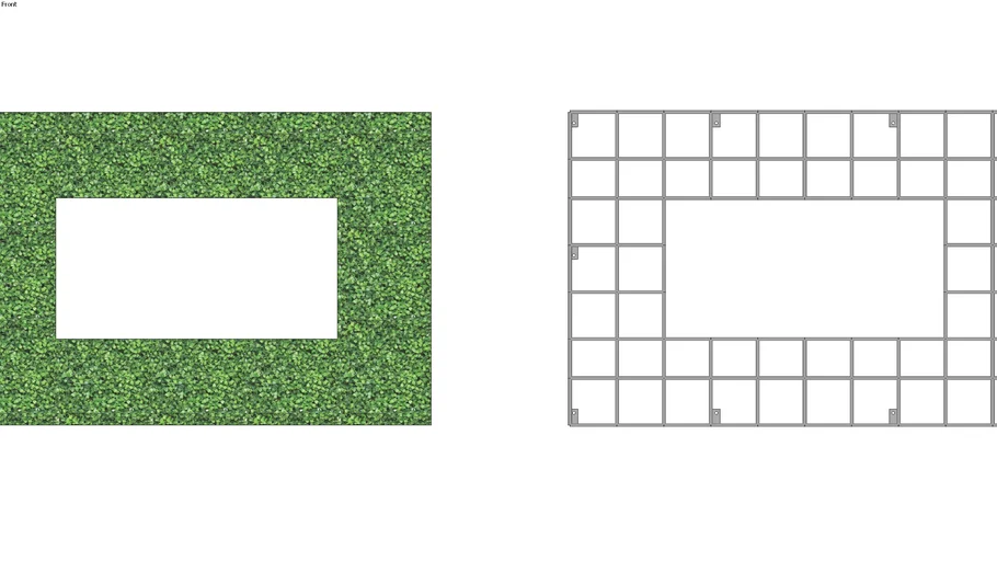 Fire Retardant Artificial Boxwood Frame | 3D Warehouse