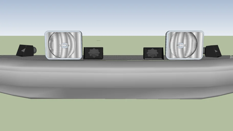 defensa con plafonoes con strobos con bosinas de sirena de la whelen | 3D Warehouse