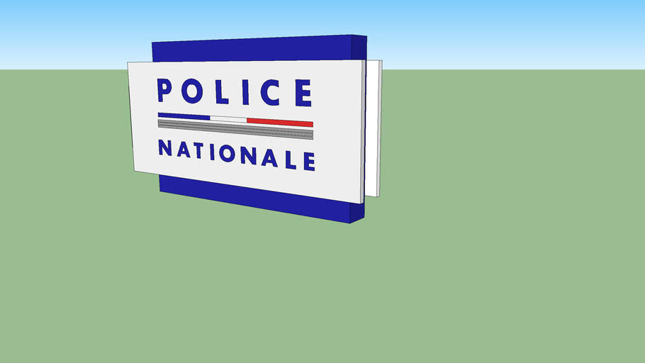 Enseigne Police Nationale | 3D Warehouse