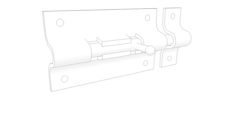 Low Poly Barrel Bolt Latch | 3D Warehouse