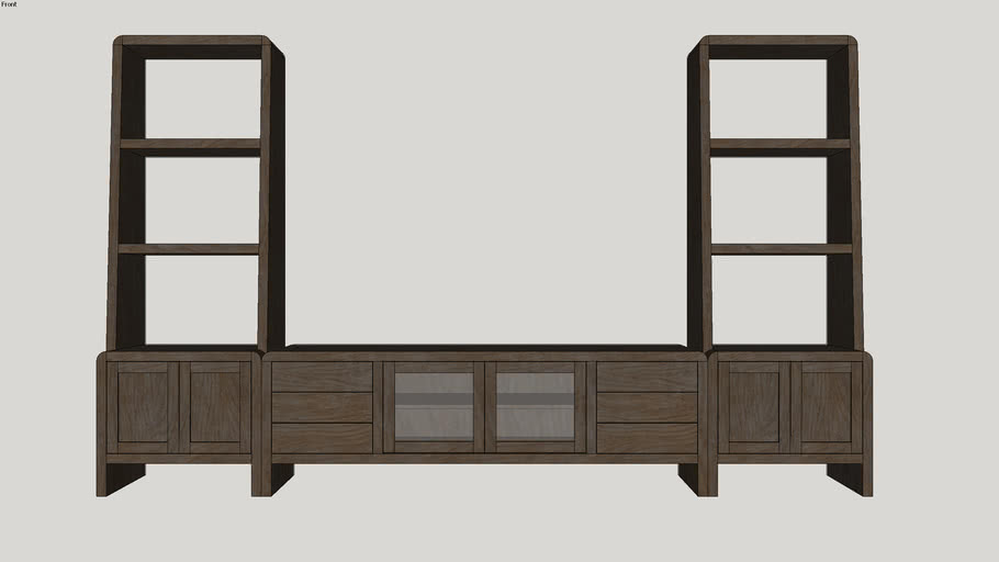 Open Shelf with TV Unit.skp | 3D Warehouse