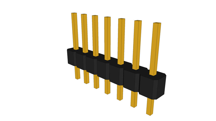 1 X 7 Pin Header 2.54 Pitch | 3D Warehouse