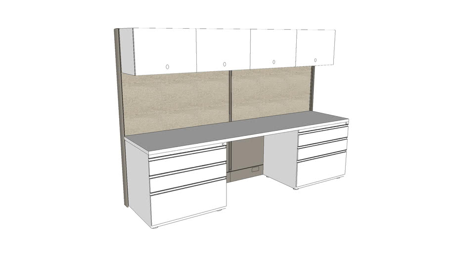 Herman Miller Hive - Custom Reception Workstation | 3D Warehouse