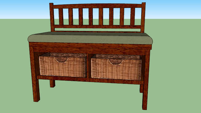 bench with storage | 3D Warehouse