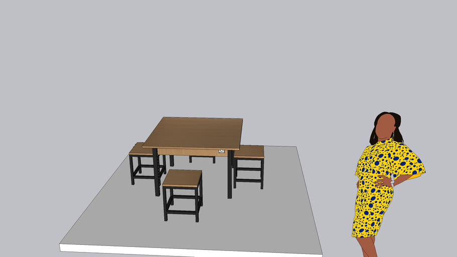 meja cafe | 3D Warehouse