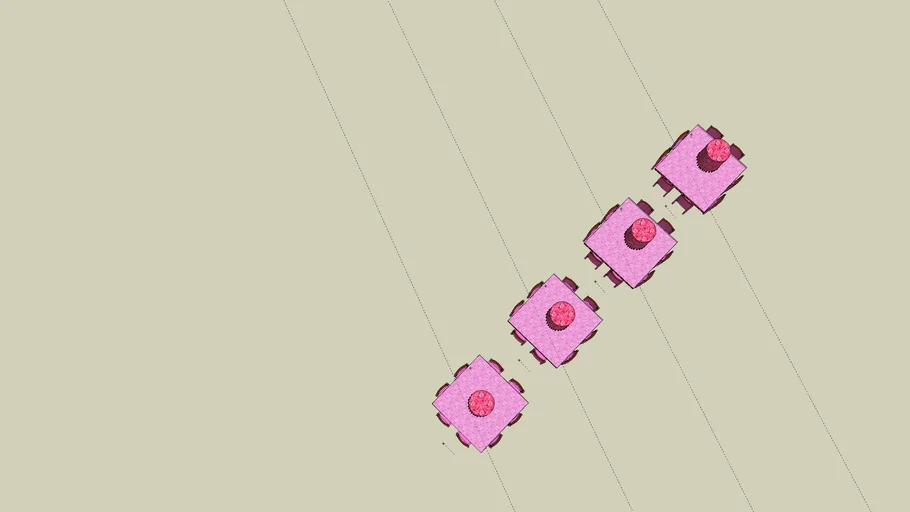 line of tables | 3D Warehouse