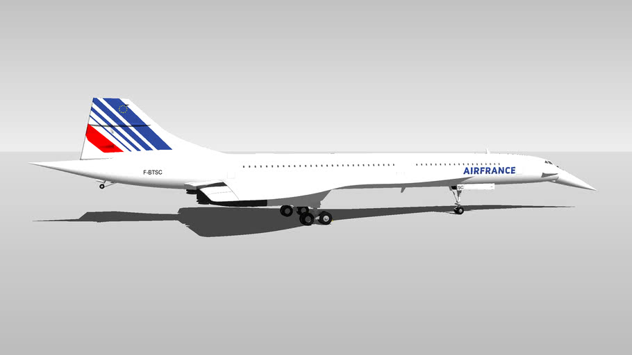 Air France BAC Concorde F-BTSC] | 3D Warehouse