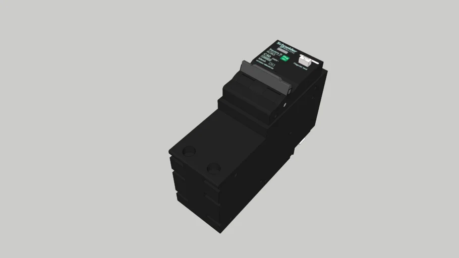 Main Circuit Breaker 2P50A RCBO Schneider | 3D Warehouse
