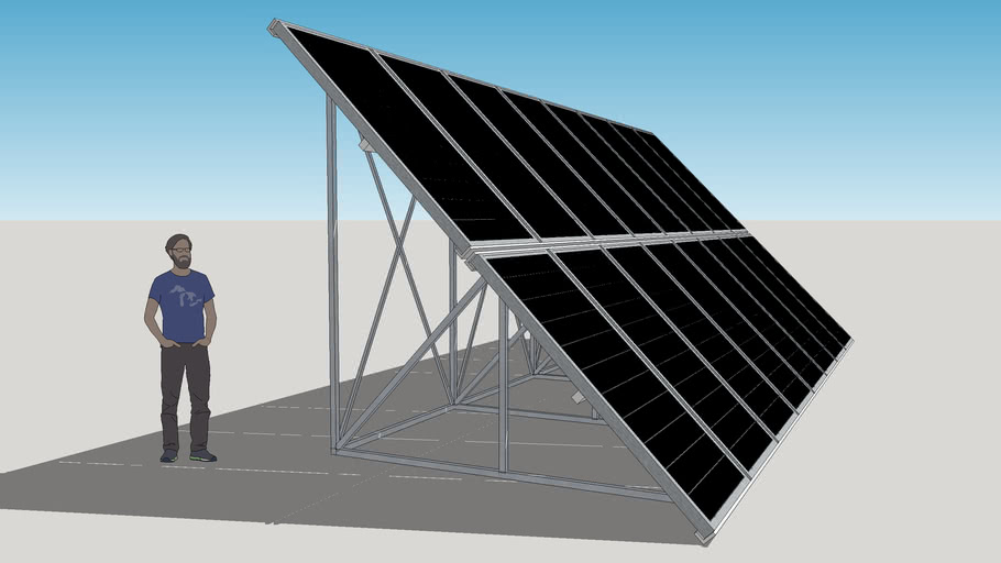 solar panels with steel setup | 3D Warehouse