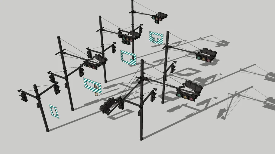 Japanese LED traffic signals | 3D Warehouse