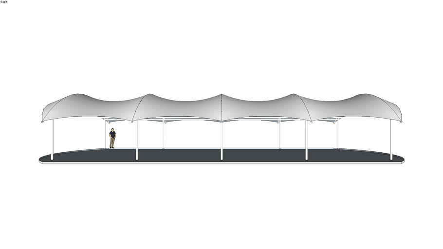 Tensile Membrane Parks Taman Cafe | 3D Warehouse
