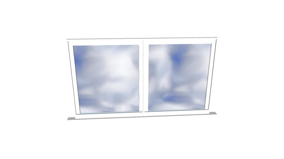 Twin pane PVC white window | 3D Warehouse