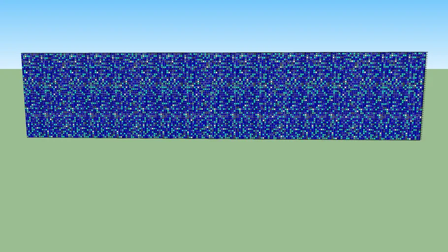 multi blue tile wall | 3D Warehouse