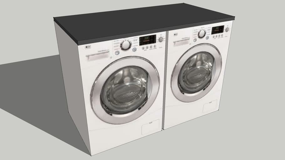 LG+Compact+Front+Load+Washer+and+Dryer+with+Countertop1].skp | 3D Warehouse