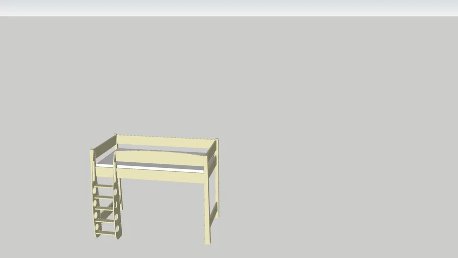 Single bunk bed VANILLA MIX | 3D Warehouse